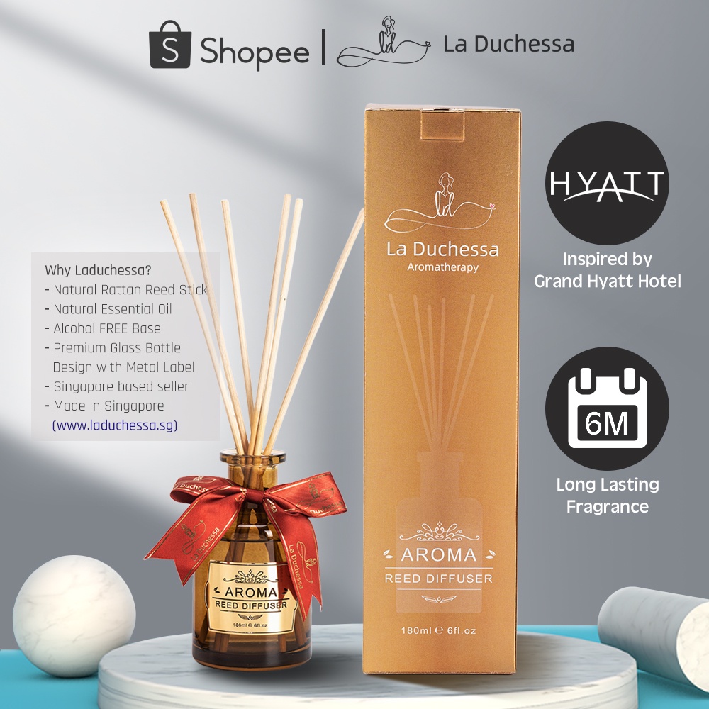 La Duchessa Reed Diffuser, 180ml | Inspired by Grand Hyatt Hotel ...