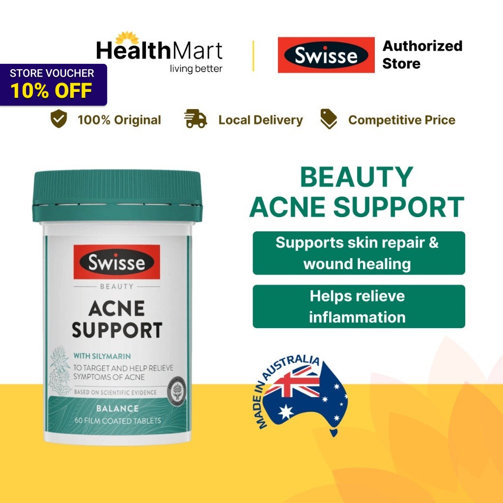 [SG] Swisse Beauty Acne Support, 60 Tablets (For Skin Health) | Shopee ...