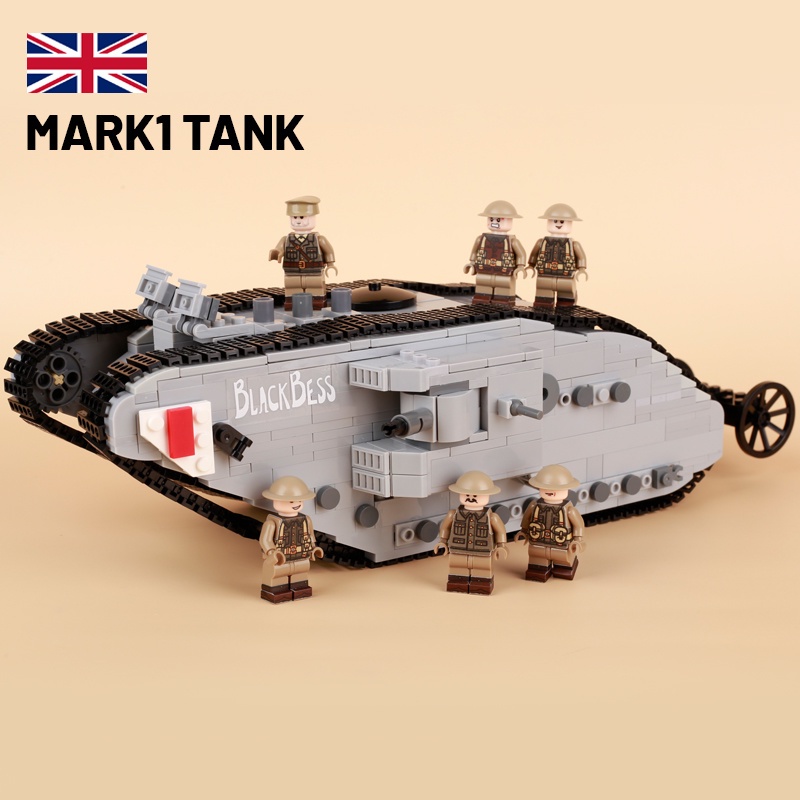 Type Tank Heavy Tour MOC World War II British Military Mark 1 Play ...