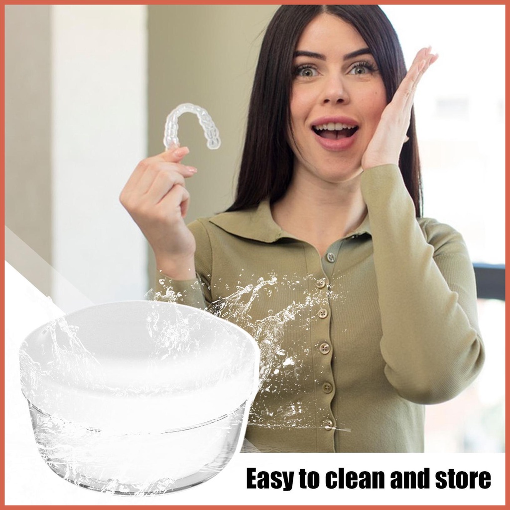 Retainer Cleaner Case Sealed Storage Portable Denture Case Denture ...
