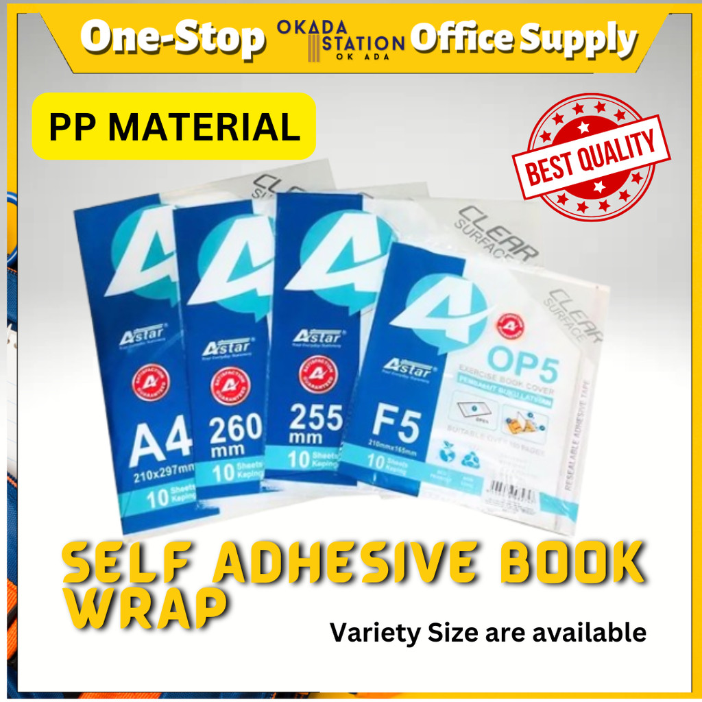 PP Book Cover Clear / Emboss for Exercise Pembalut Buku Sekolah Latihan ...