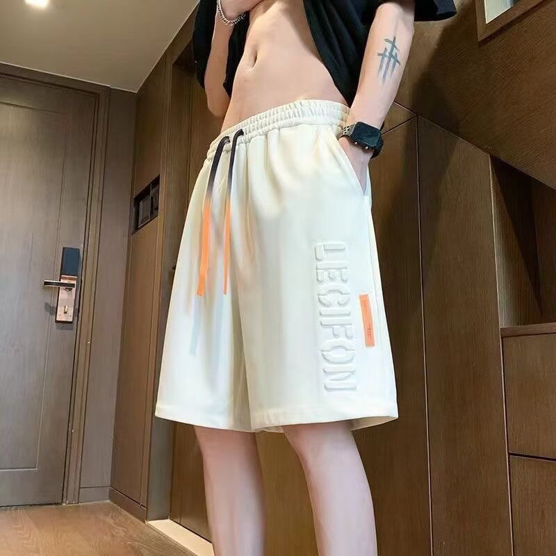 Dopamine Shorts for Men Summer Outdoor Trendy Hong Kong Style Loose Mid ...