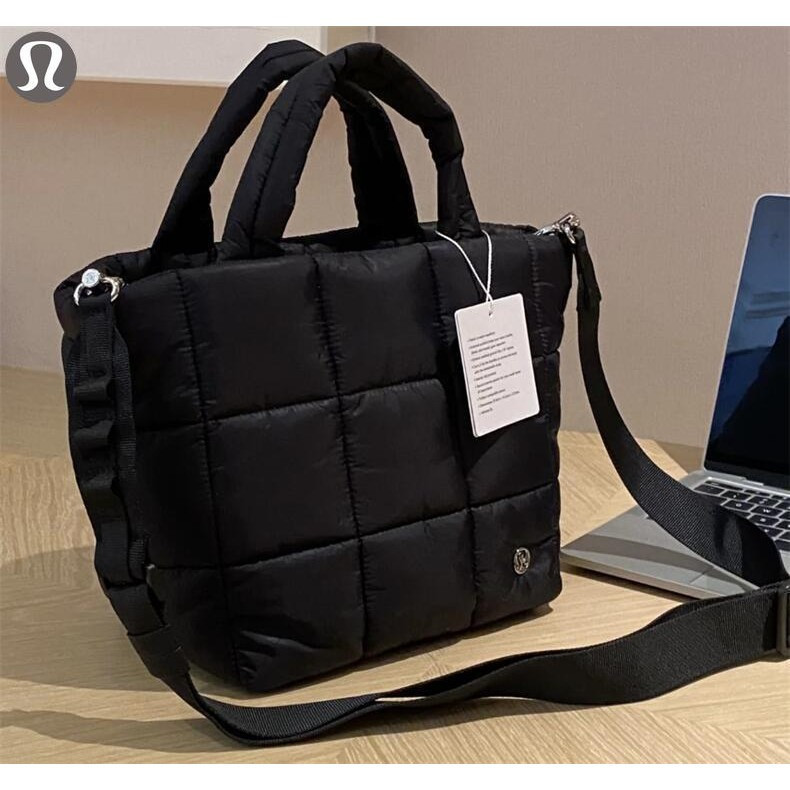 Lululemon Autumn and Winter Quilted Grid Women's Crossbody Handbag Soft Puff Bag 5L Shoulder ...