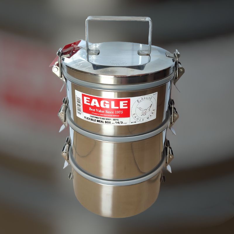 EAGLE stainless steel 3tier flexible meal box / stainless steel food ...