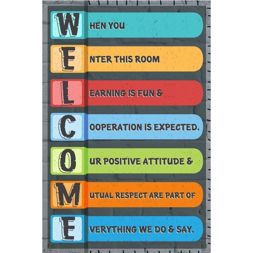 Welcome Classroom Poster Poster classroom must haves classroom rules ...
