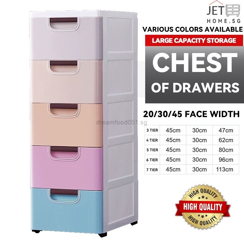 20/30/45cm Chest Of Drawers Cabinet Storage Cabinet Drawer Type Plastic ...