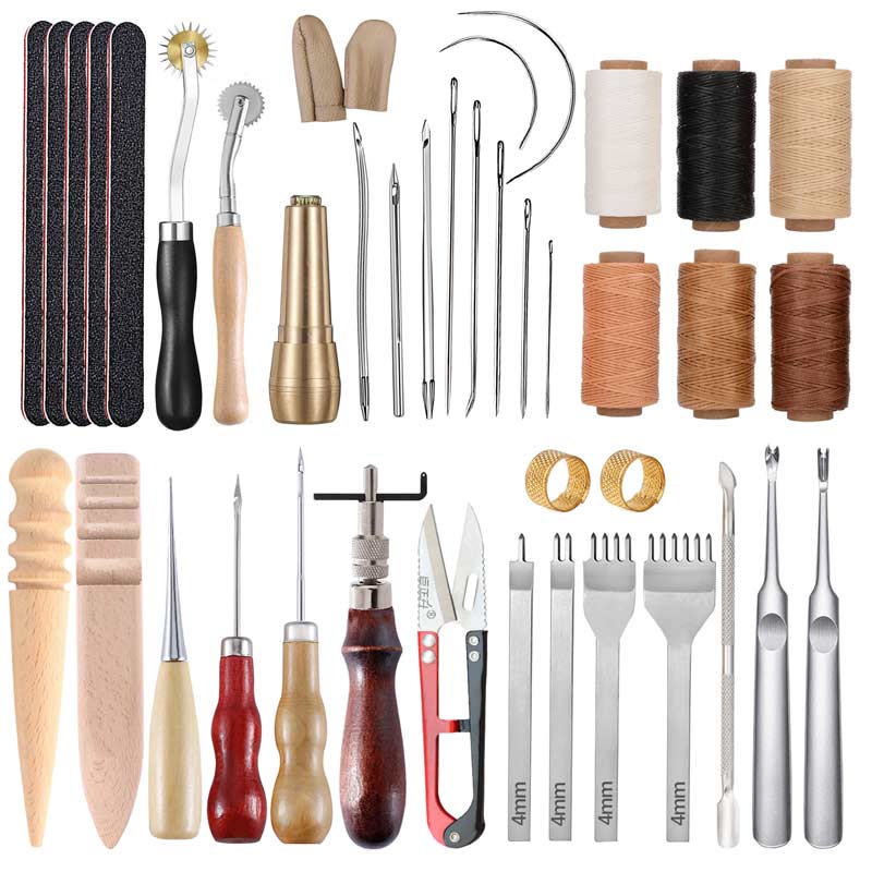 40Pcs Leather Working Tools Set For DIY Handmade Leather Craft With ...