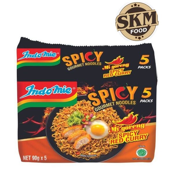 Indomie Mi Goreng Fried Noodles - Spicy Red Curry 5 x 90g | Shopee ...