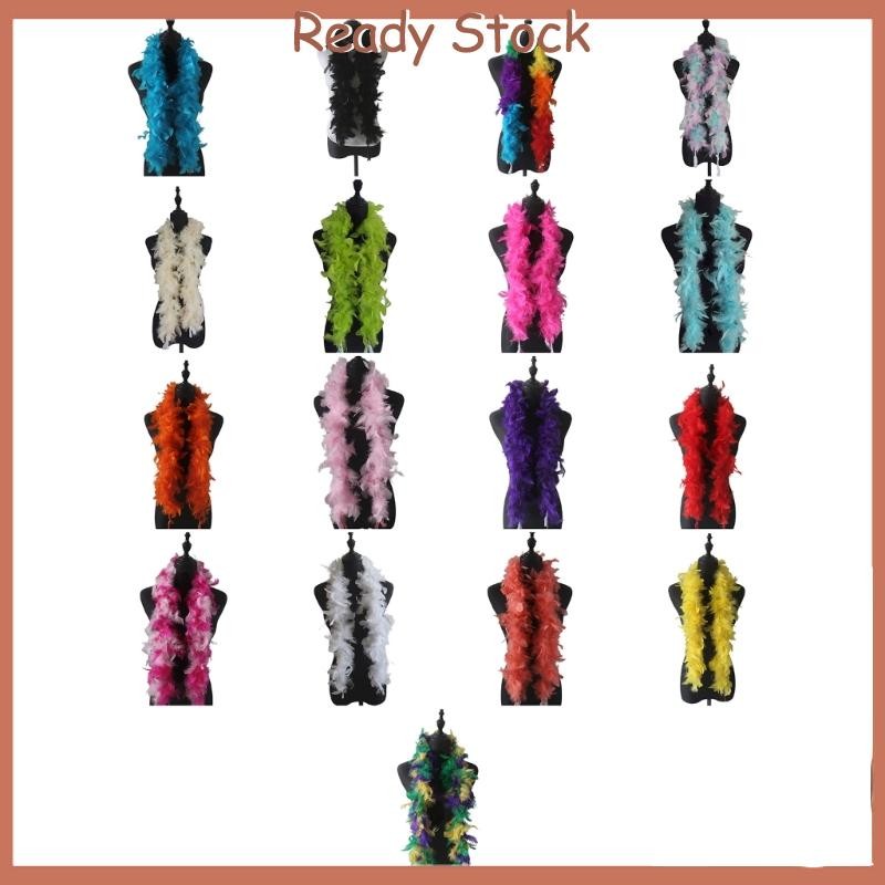 royal Western Costume Feather Scarf for Bridal Shower Boas Neckwear ...