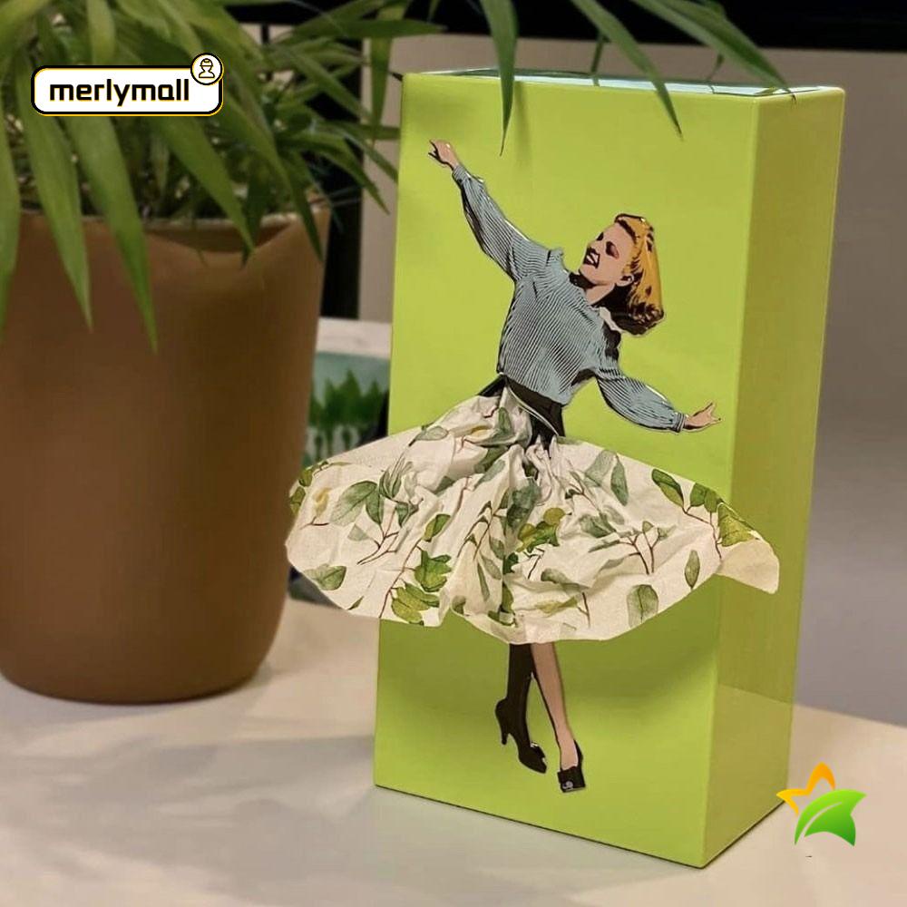 MERLYMALL Children's Funny Tissue , Craft Ornaments Retro Classy Girl ...