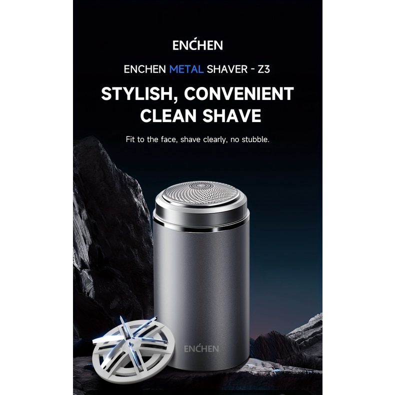 Enchen Z3 Travel Electric Shaver, Portable Electric Razor with 6-Blade ...