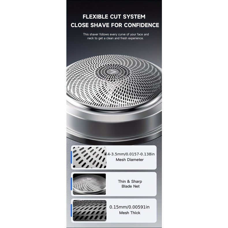 Enchen Z3 Travel Electric Shaver, Portable Electric Razor with 6-Blade ...