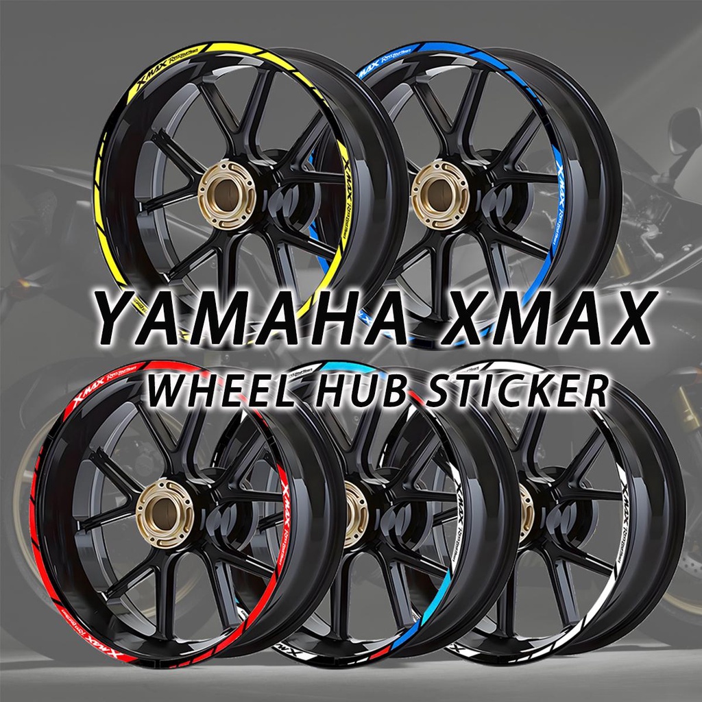 1set/16pcs Yamaha Xmax series front 15 "rear 14" wheel hub stickers ...