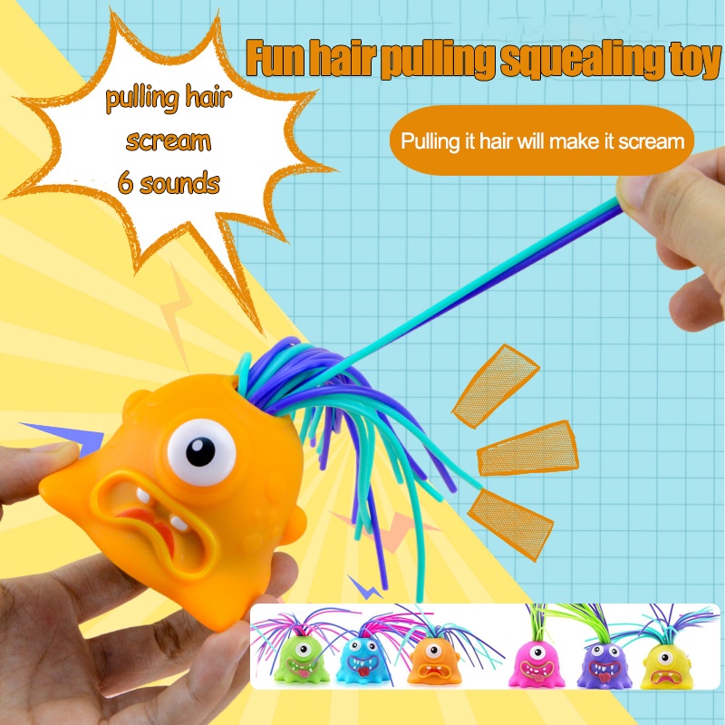 Relieve Stress Monster Hair Pulling Screaming Toys | Shopee Singapore
