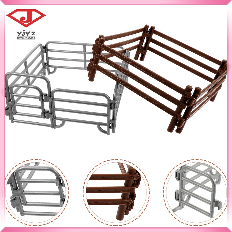 Animal Pens Cow Decor Enclosure Toys Fence Cake Toppers Farm Figures ...