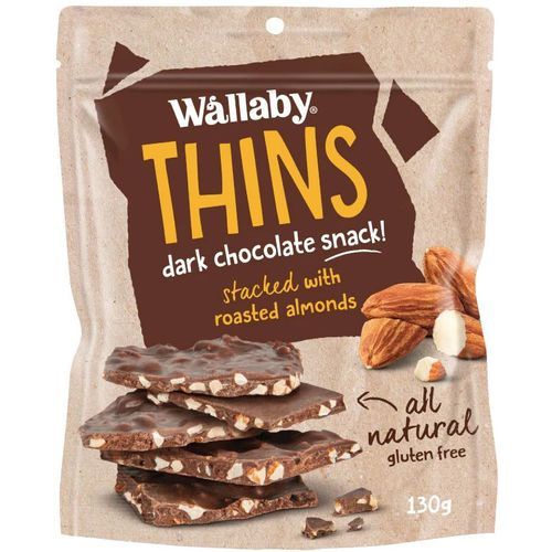 Wallaby Foods - Thins, Almond Dark Chocolate Snack (130g) | Shopee ...
