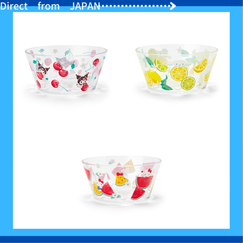 Sanrio Clear Bowl Colorful Fruit Kuromi Kuromi-chan Kuromi 6.2 x 13 x ...