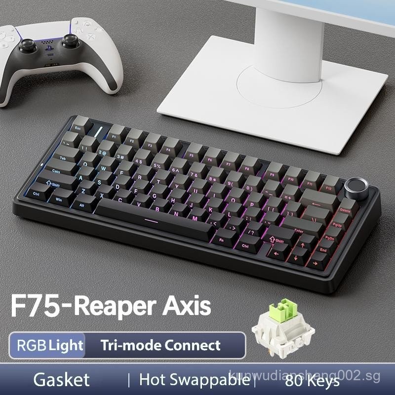 AULA F75 Pro Wireless Mechanical Gaming Keyboard, 75% Hot-Swappable USB ...