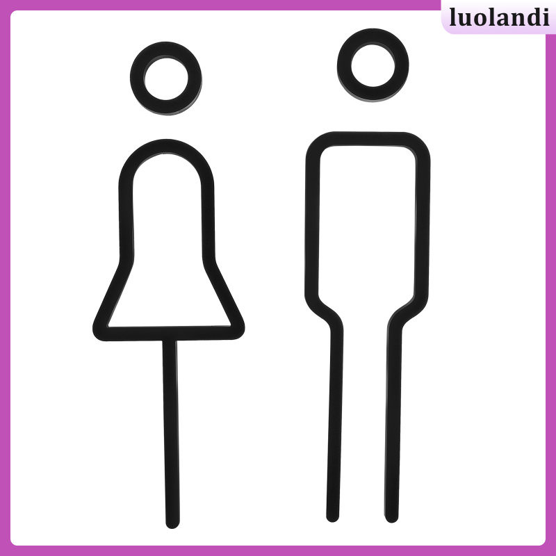 Decoration Door Toilet Sign Bathroom Plates Washroom Symbol Wall ...