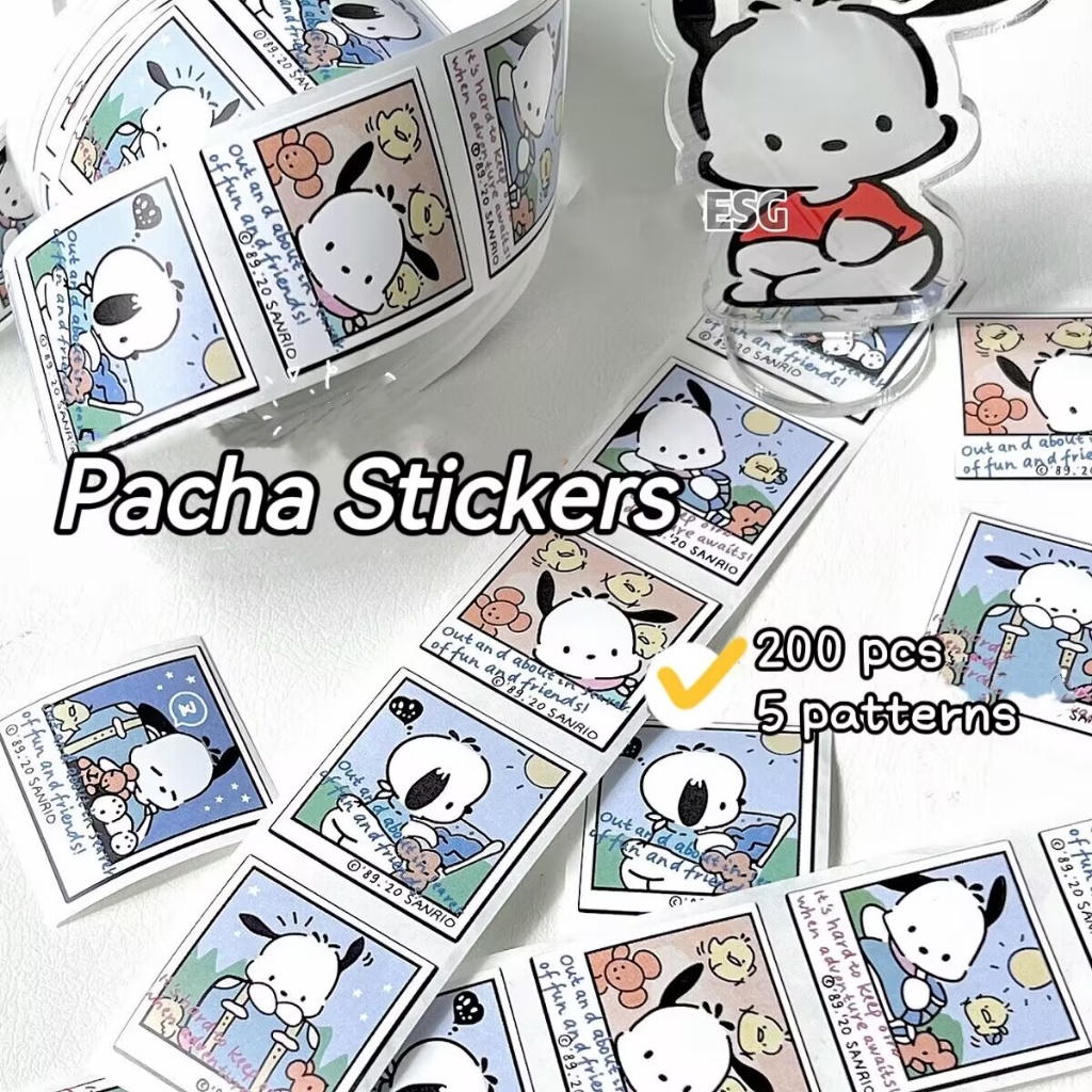 200pcs/roll Travel Pacha Roll Stickers DIY Goo Card Journal Diary ...