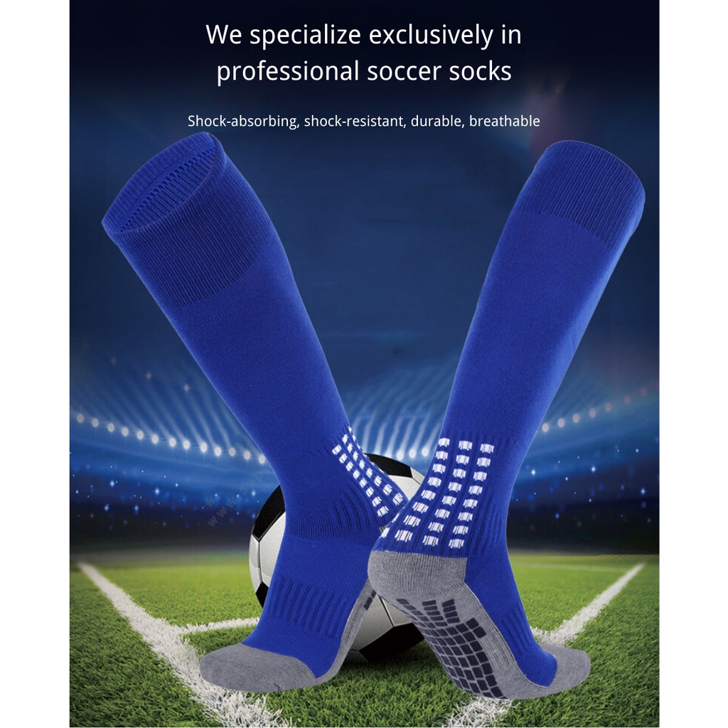 kids thick anti slip football socks long futsal socks tebal bola sepak ...