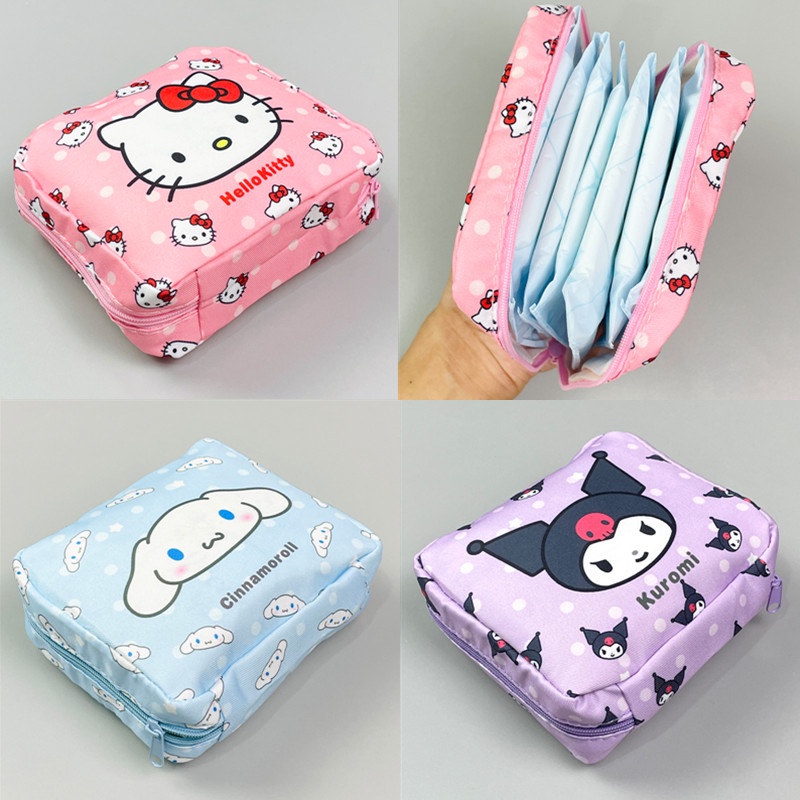 Men Menth Bag Cute Girl Heart Portable Portable Sanitary Napkin Storage ...