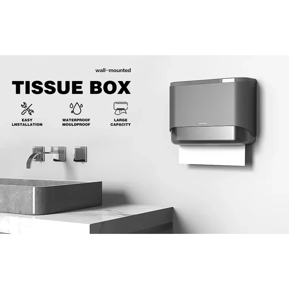 Paper Towel Dispenser Wall Mounted Drilling Paper Holder Dispenser ...