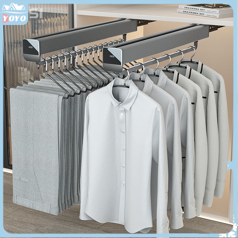 Built-in Pull-Out Trouser Rack Telescopic Slide Wardrobe Built-In ...
