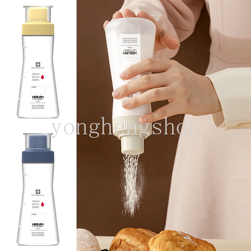 350ml Flour Salt Condiment Squeeze Bottle with Lid Spice Jar Sauce ...