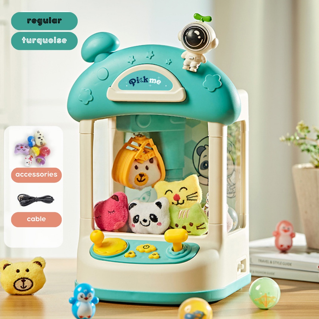 Mini Claw Machine Toy Catcher for Kids Free Mini Toys UFO Catcher ...