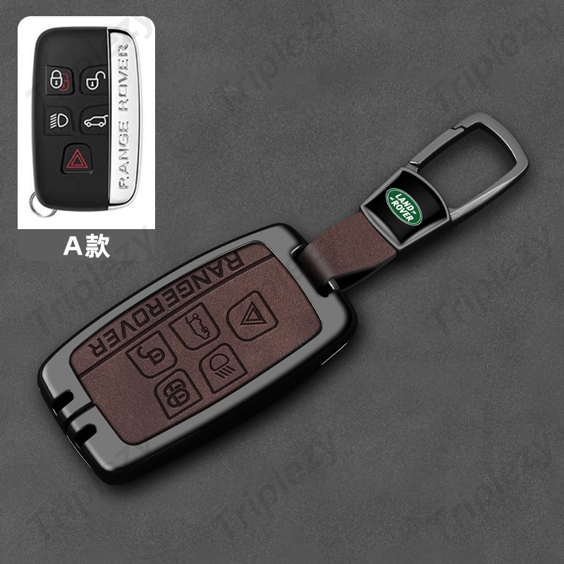 Zinc Alloy Retro Genuine Leather Car Remote Key Case Cover Shell ...