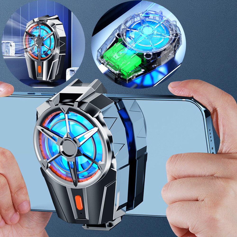 X52 Mobile Phone Cooler Portable Cellphone Gaming Radiator Cooling Fan ...