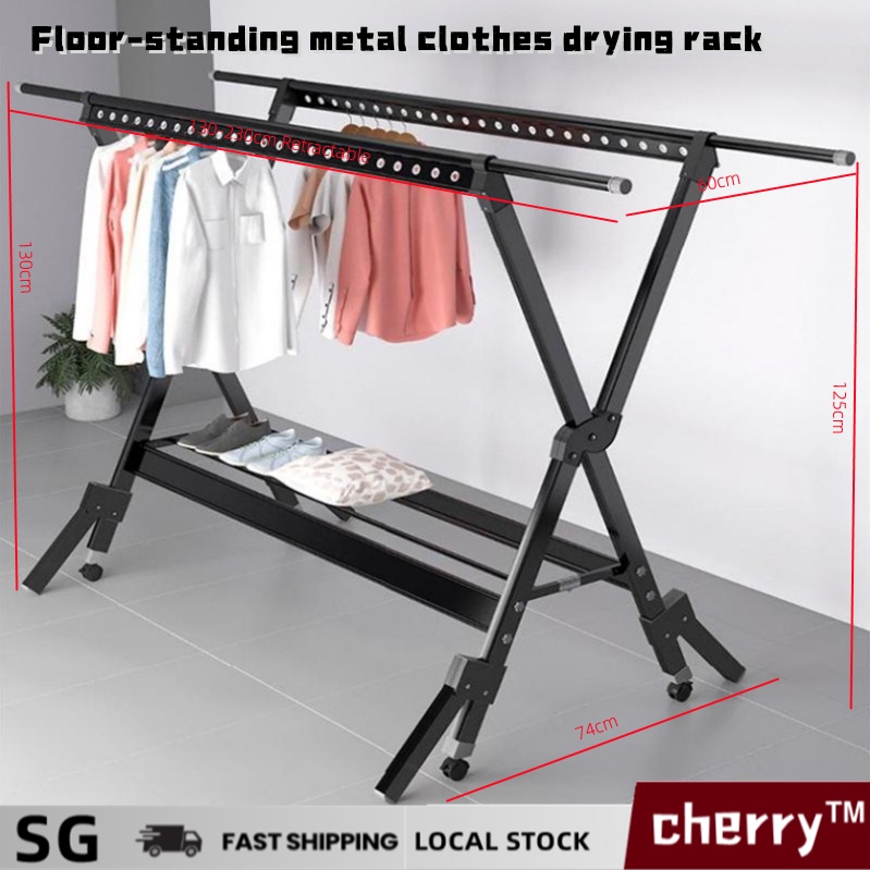 [SG stock]cherry™ 91 Inches Clothes Drying Rack - Extendable x Rack ...