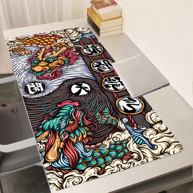 Elements of Chinese Style Mouse Pad Gaming Accessories Non-Slip Table ...