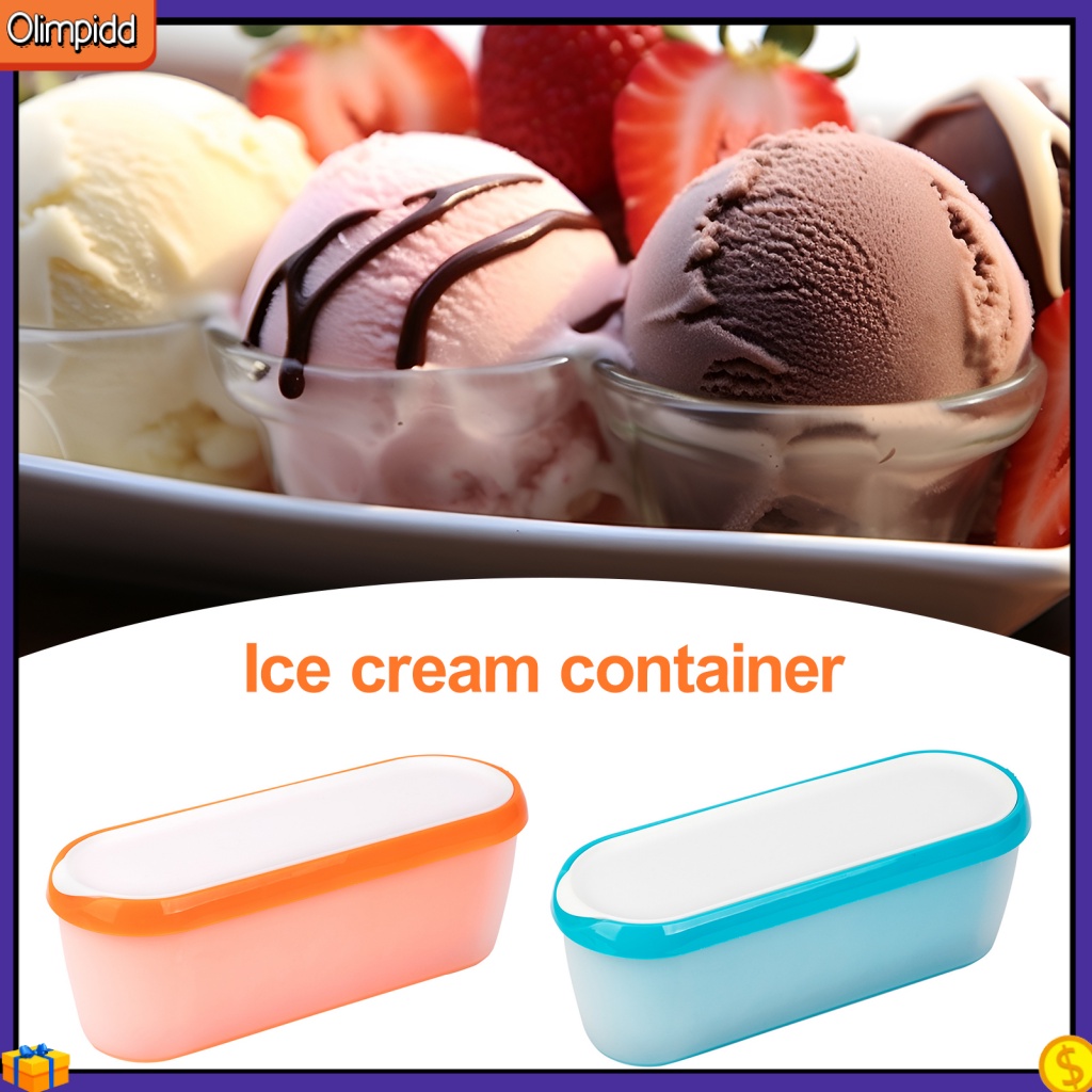 olimpidd| Freezer-safe Ice Cream Tub Flavor-preserving Ice Cream Box ...