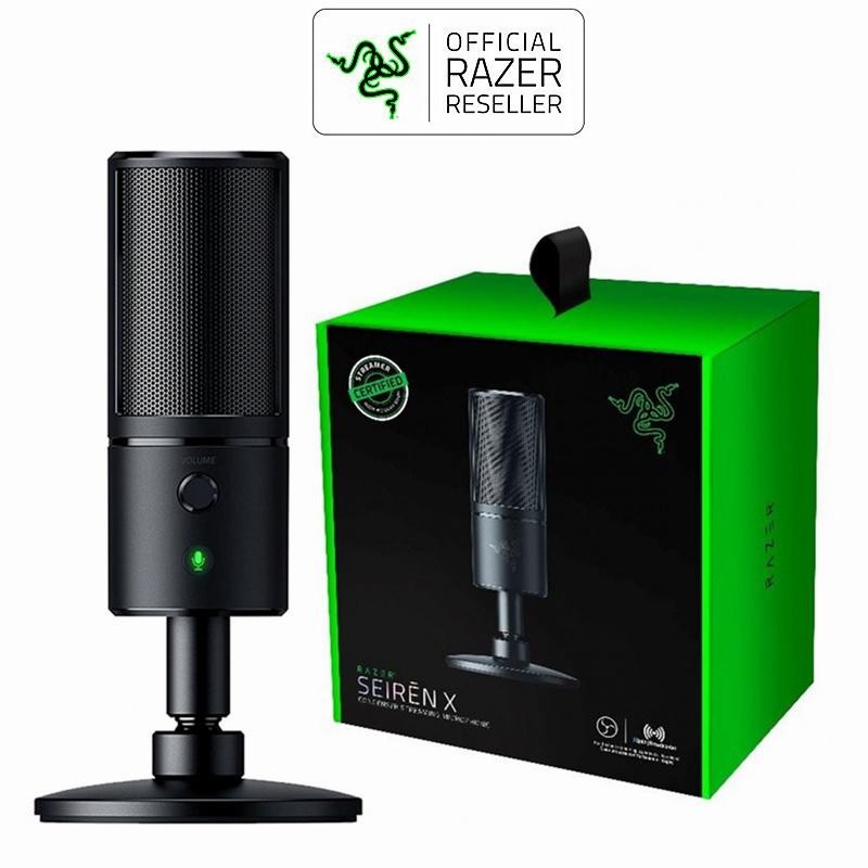 Razer Seiren X Condenser Streaming Microphone Compact Gaming Microphone ...