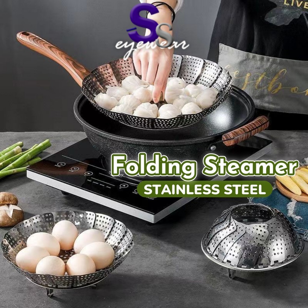 Foldable Steamer Rack Stainless Steel Kitchen Folding Food Steamer Tray ...