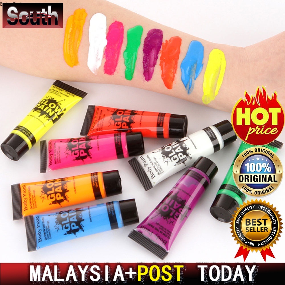 Face Body Paint Tubes Washable Drawing Fluorescent Pigment Safe Face ...