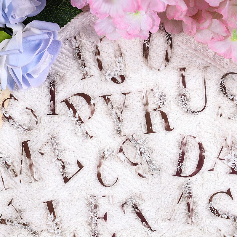 52 Pcs Alphabet Number Stickers Colorful Adhesive Letter Stickers ...