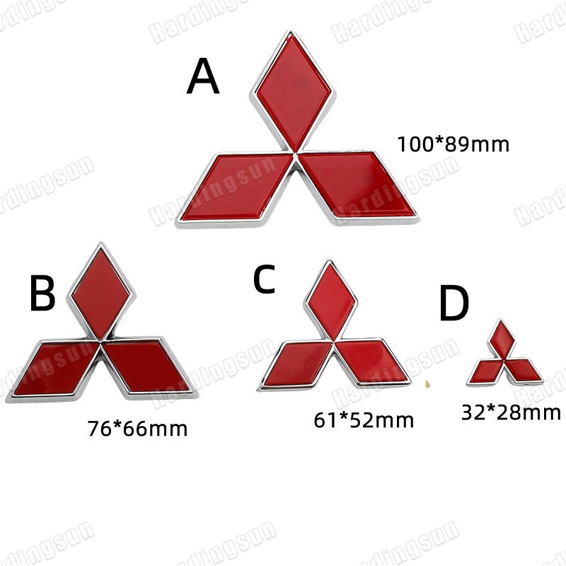 1 ABS MITSUBISHI Logo Car Auto Front Rear Trunk Lid Emblem Badge ...