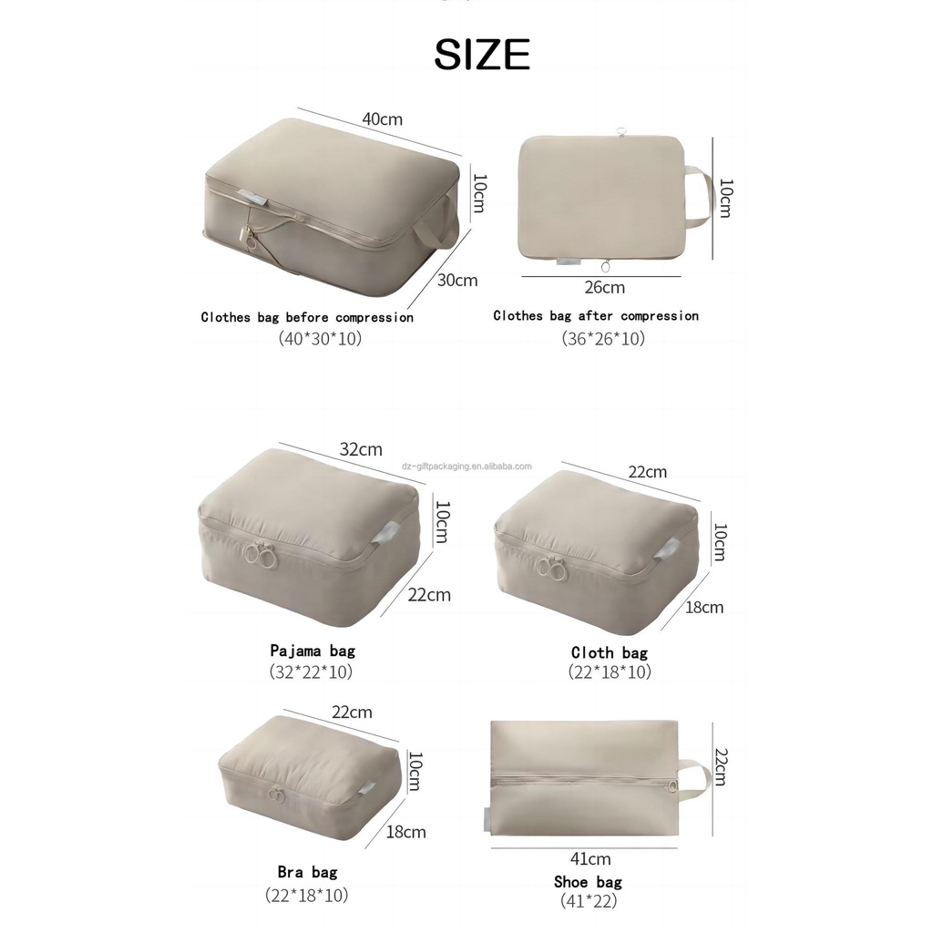 SG Stock Compression Packing Cubes for Suitcases 6 Set Packing Cubes ...