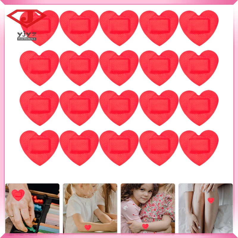 30 Sheets Heart Shape Sticker Wound Stickers Bulk Hemostatic Patches ...