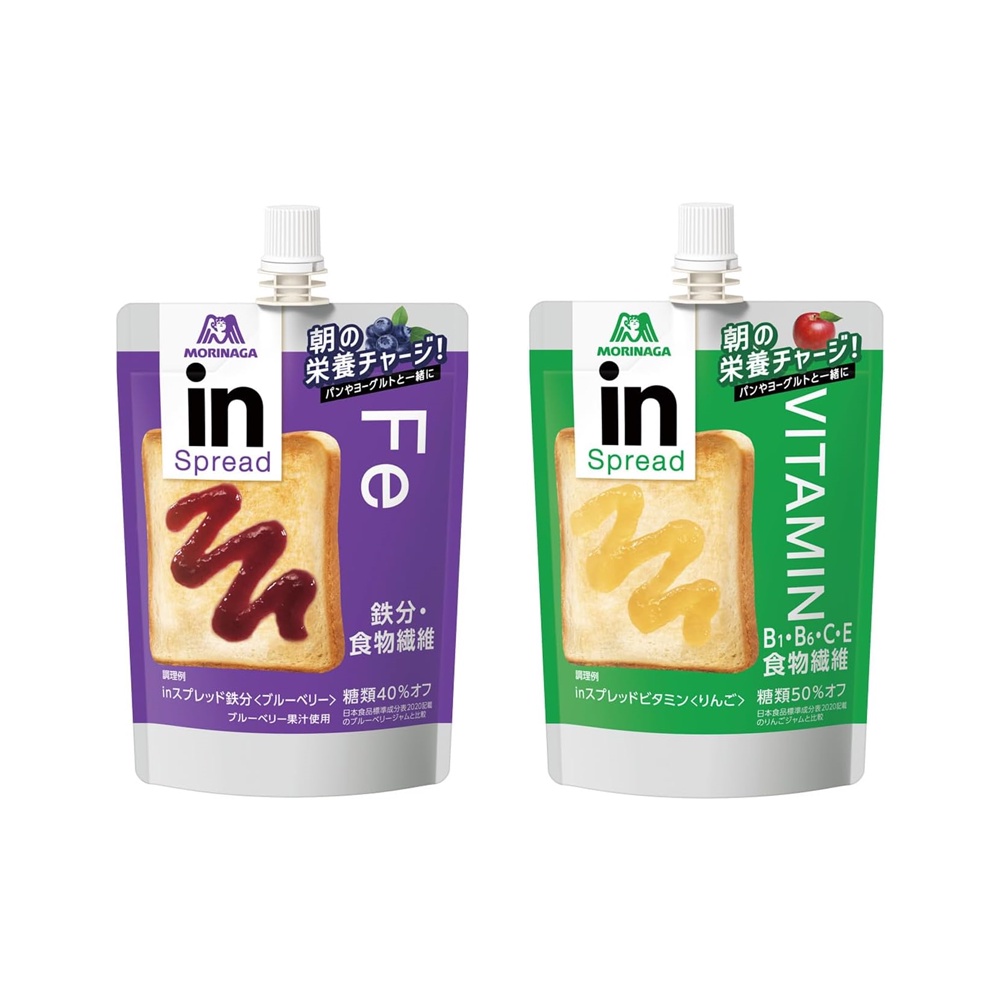 Morinaga In Spread Jam - Iron & Fiber Blueberry / Multivitamin Apple ...