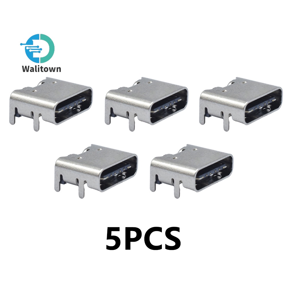 10/5pcs Type C 6 Pin SMT Socket Connector Micro USB 3.1 Female ...