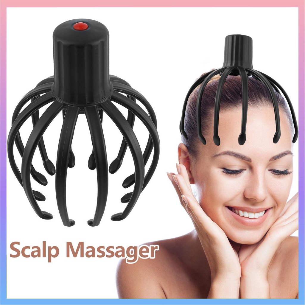 Octopus Claw Scalp Massager 12-Claw 3 Vibration Modes Electric Scalp ...