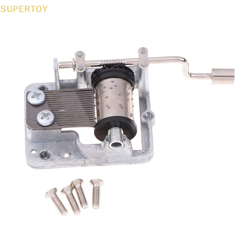 SUPERTOY Music Box Movement Play Set 18 Tones Mechanical Music Box Hand ...