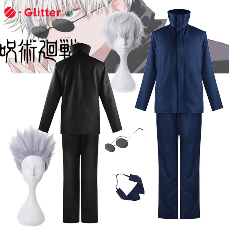 Anime Jujutsu Kaisen Gojo Satoru Cosplay Costume Uniform for Adult Men ...