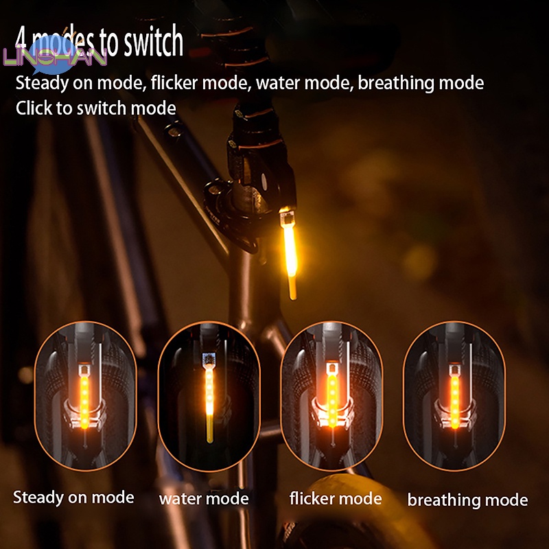 [LinshanS] Bike Rear Light Photon Drop Warning Lamp Waterproof ...