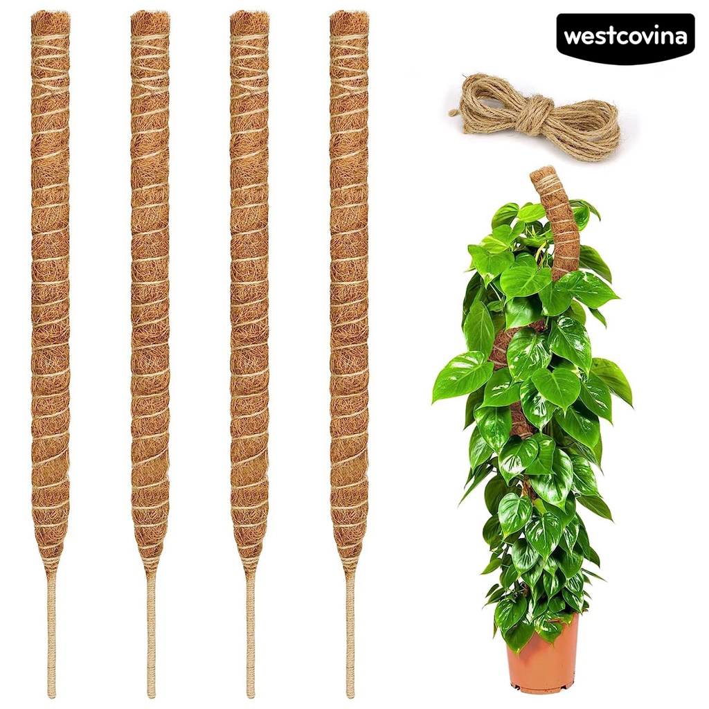 Westcovina Moss Pole with 2m Hemp Rope Non-deformed Sturdy Easy to ...