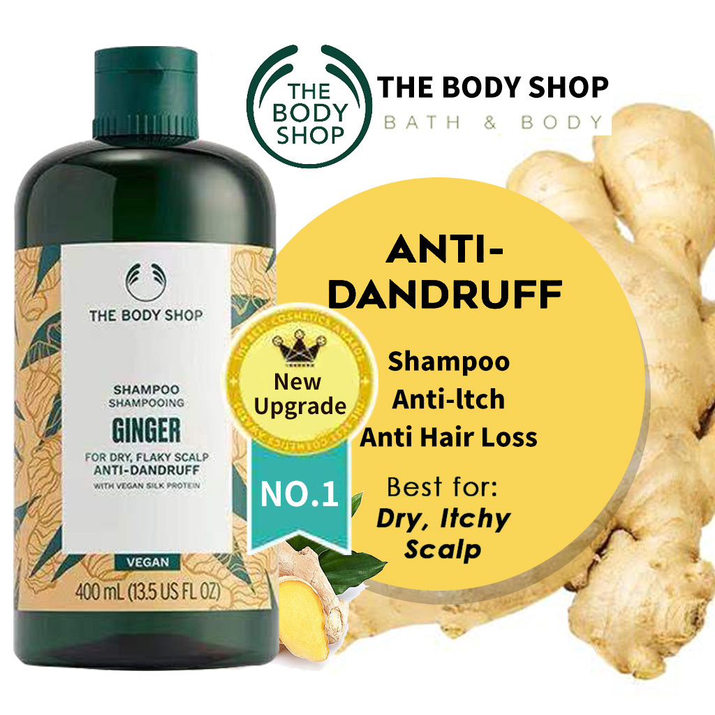 The Body Shop Ginger Anti Dandruff Hair Loss Shampoo (400ml) Scalp Care ...